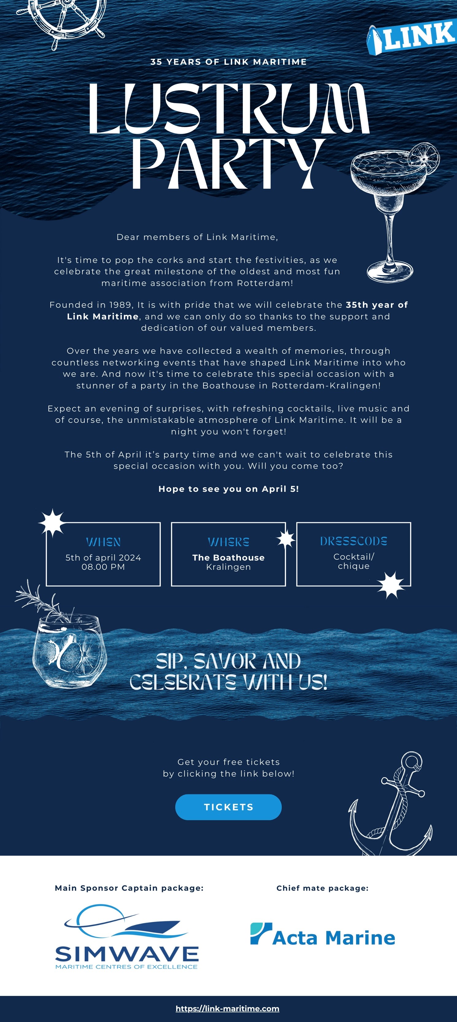 05 April ’24 – LINK MARITIME 35 YEARS LUSTRUM PARTY – Link Maritime
